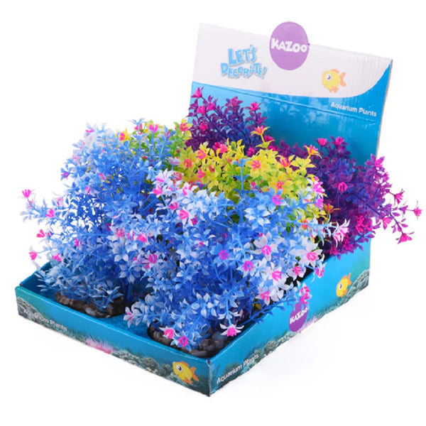 Kazoo - Plastic Plants Thin Leaf w/Flower Assorted – Coburg Aquarium