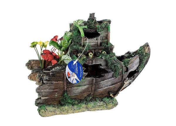 Penn-Plax Sunken Gardens Shipwreck Bow Large | Aquarium Ornaments ...